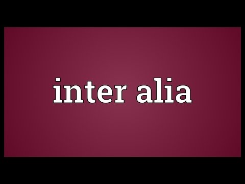 Inter alia Meaning