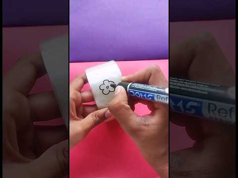 DIY cello-tape sticker making 😱👏🌺 #short #youtubeshort #anju'samazingworld