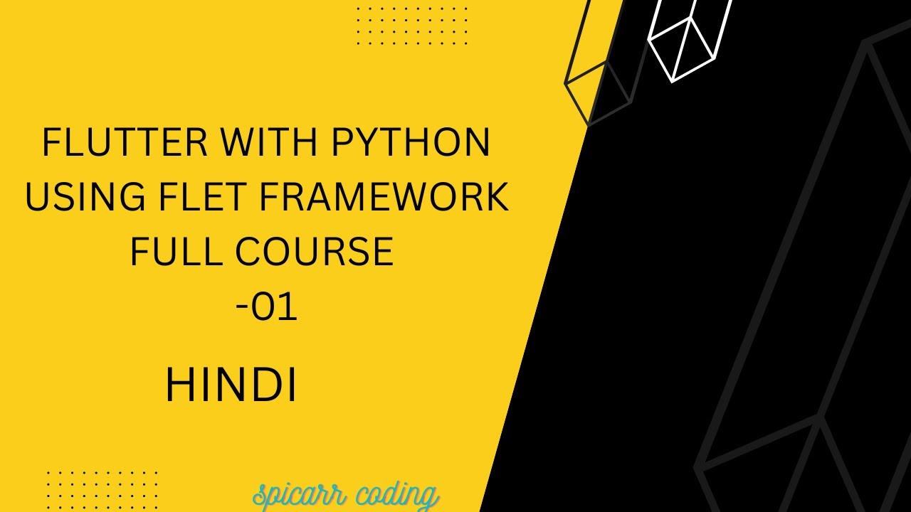 Flutter With Python using Flet Framework Full course | Tutorial-01 | Flet | Python