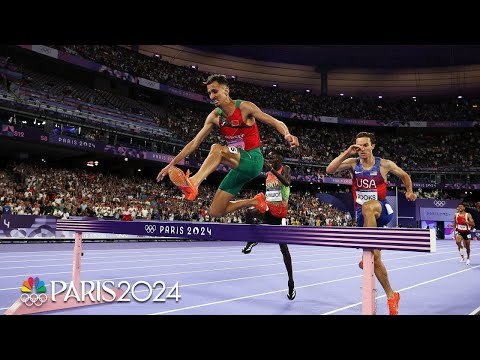 Soufiane El Bakkali wins gold, U.S.'s Kenneth Rooks silver in steeplechase final | Paris Olympics
