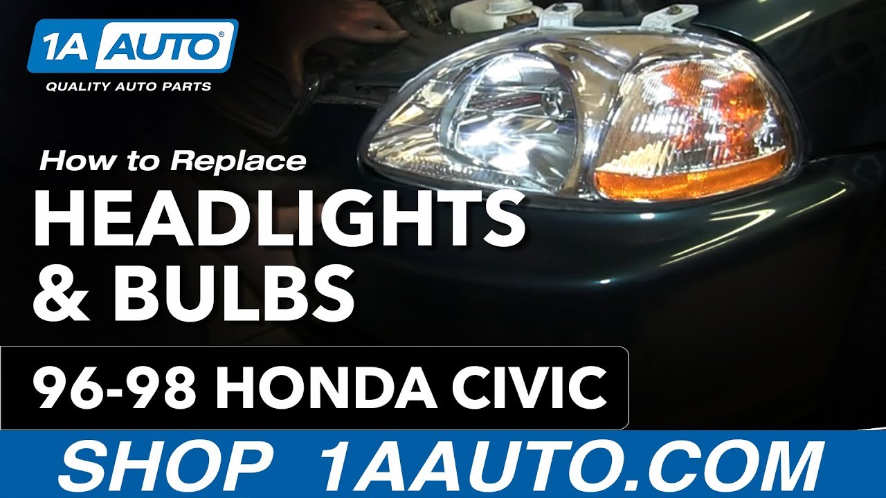 How to Replace Headlight 96-98 Honda Civic