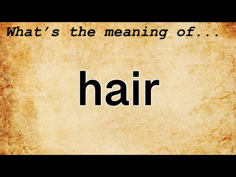 Hair Meaning : Definition of Hair