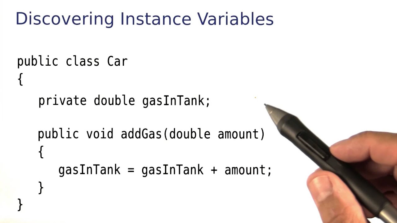 Discovering Instance Variables - Intro to Java Programming