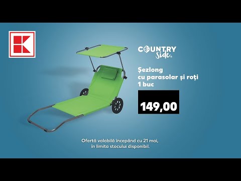 Oferta Kaufland de miercuri: ladă frigorifică și șezlong cu parasolar #kaufland #oferte #catalog