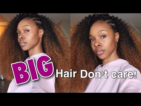 Is this too BIG?? Curly Crochet Hair Tutorial| ft. Trendy Tresses Review