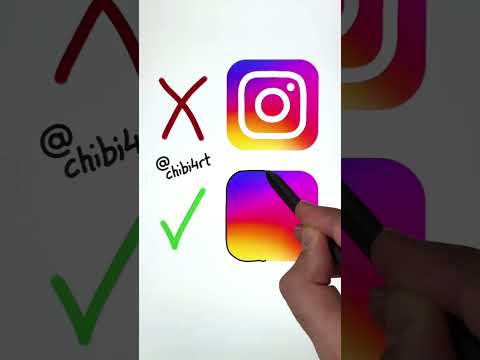 How to draw Instagram logo ???????? #lol #memes #art #shorts