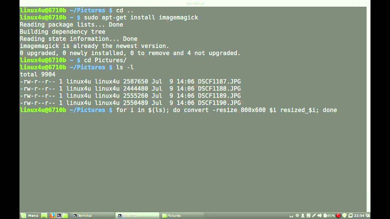 Image batch processing with the command-line
