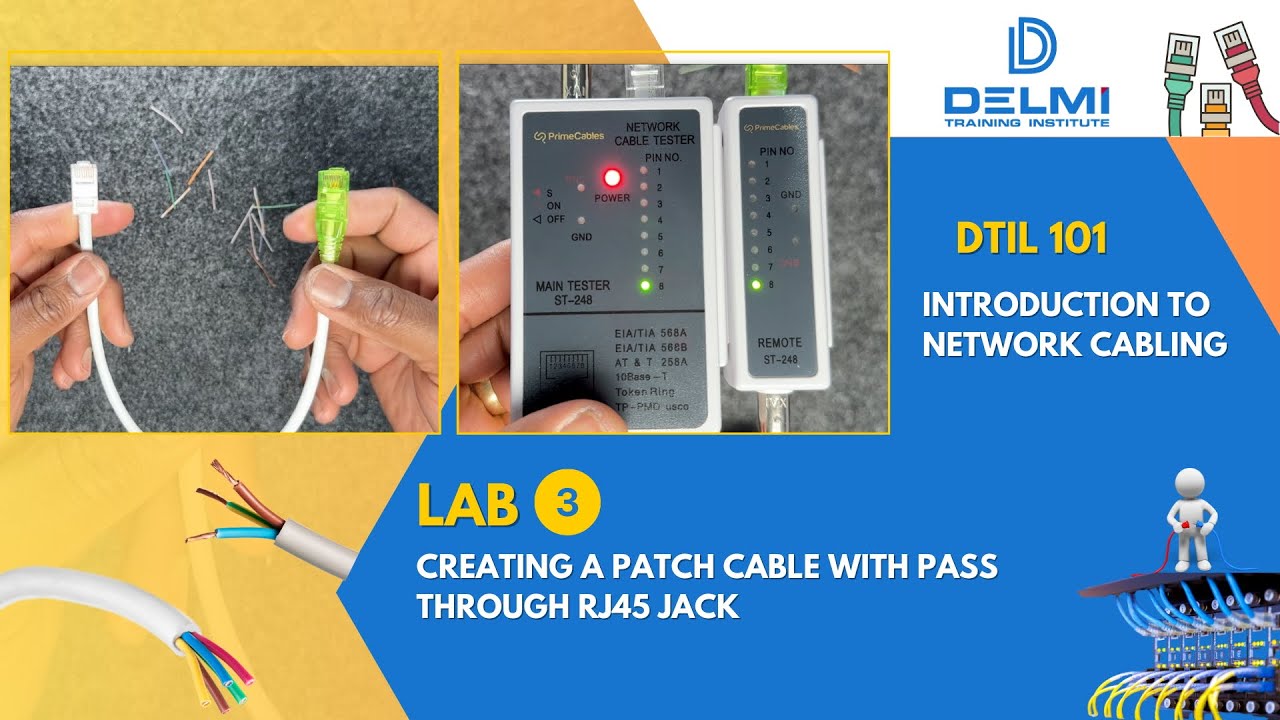 Lab 3 : Creating a patch cable with pass through RJ45 Jack