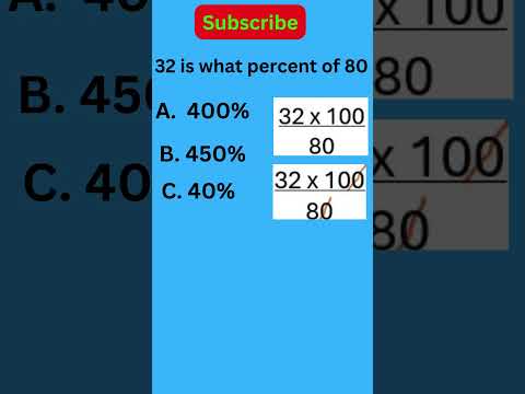 32 is what percent of 80
