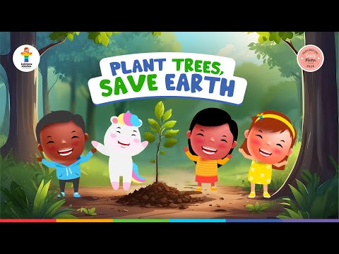 Plant Trees, Save Earth | Nature and Sustainability | Rainbow Kiddies Stories for Kids