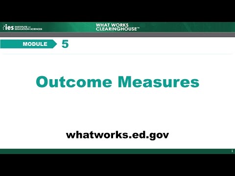 Module 5, Chapter 1: Introduction to Outcome Measures