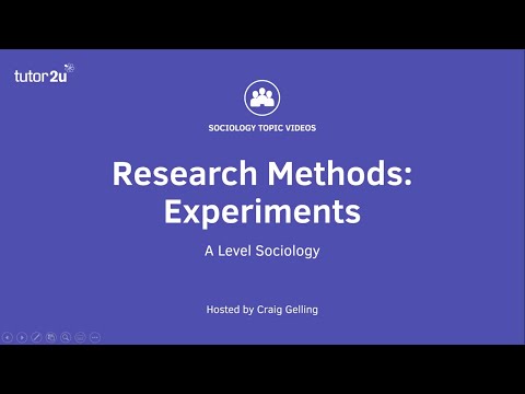 Research Methods: Experiments (Sociology Theory & Methods)