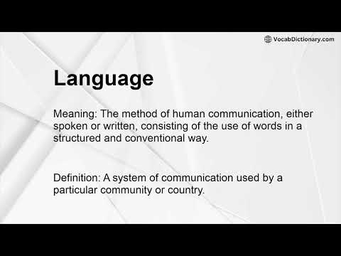 Language Meaning