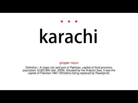How to pronounce karachi - Vocab Today