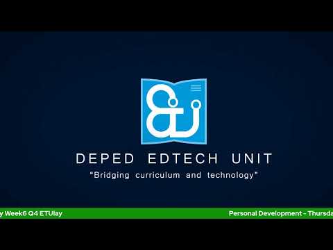 Personal Development - Thursday Week6 Q4 ETUlay