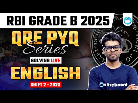 RBI Grade B PYQ Analysis | English | 2023 Shift 2 | RBI Grade B Exam 2025