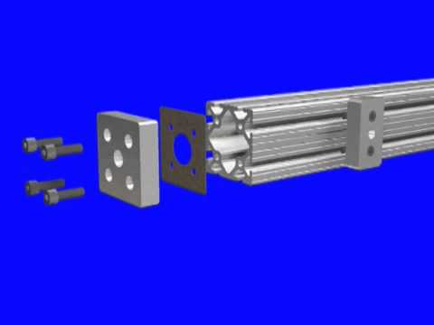 80/20: 3D Depiction of How to Install a Pressure Manifold to a T-Slot Profile