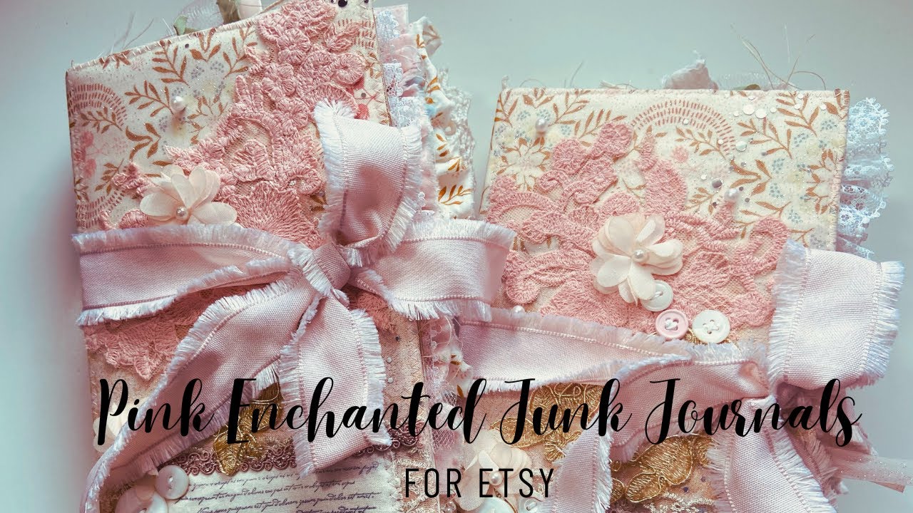Pink Enchanted Junk Journals For Etsy
