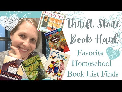 THRIFT STORE BOOK HAUL | Favorite Homeschool Book List Finds | EARLY CHAPTER BOOKS | Vintage Finds