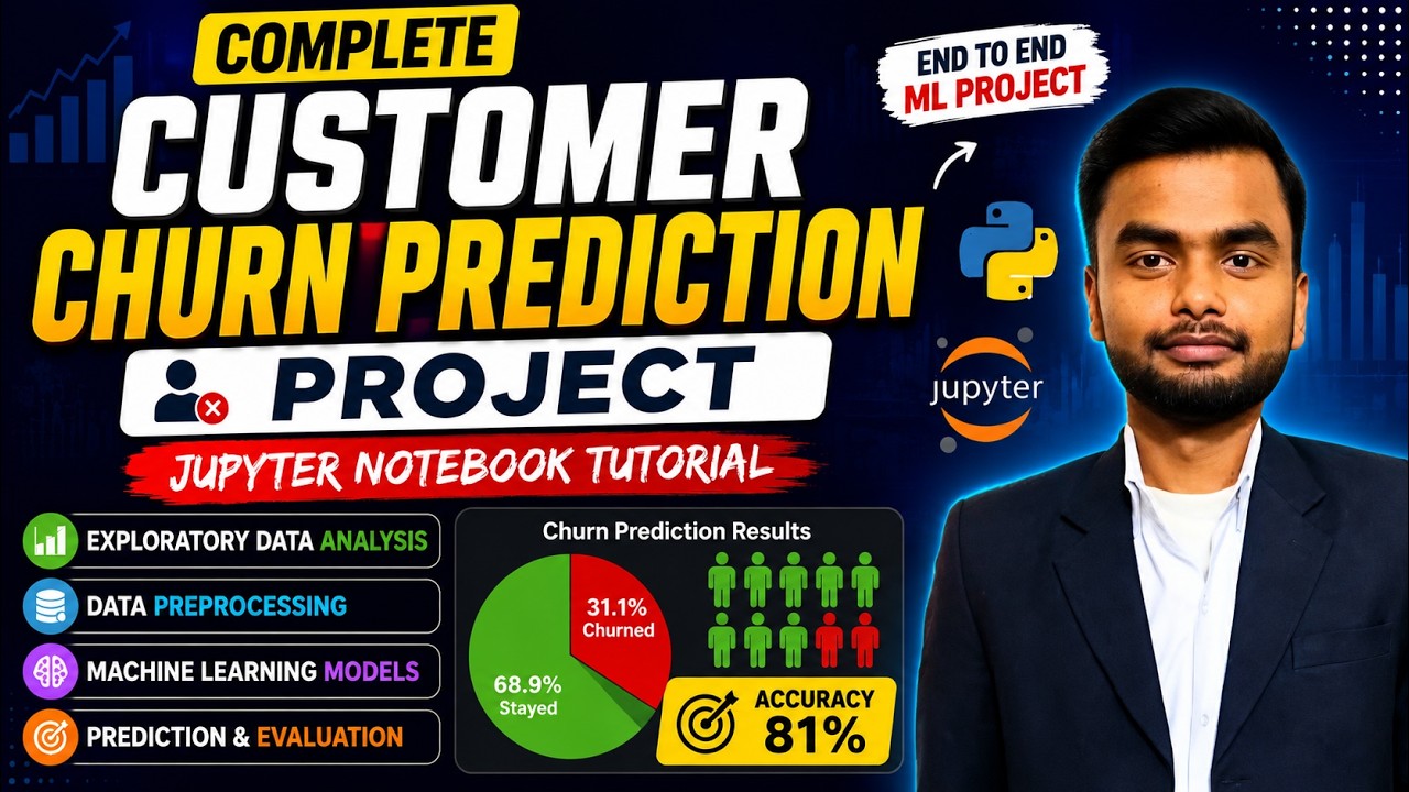 Complete Customer Churn Prediction Project | Jupyter Notebook Tutorial