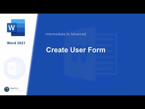 #143 - VBA Create User Form (Window) in Microsoft Word