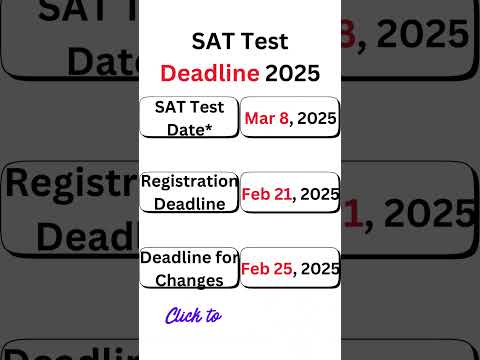 SAT Test Deadline 2025: Don't Miss the Deadline! #satexam #satexamprep #satmath #usa