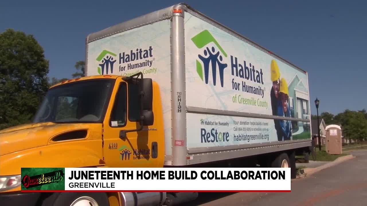 Juneteenth home build collaboration in Greenville