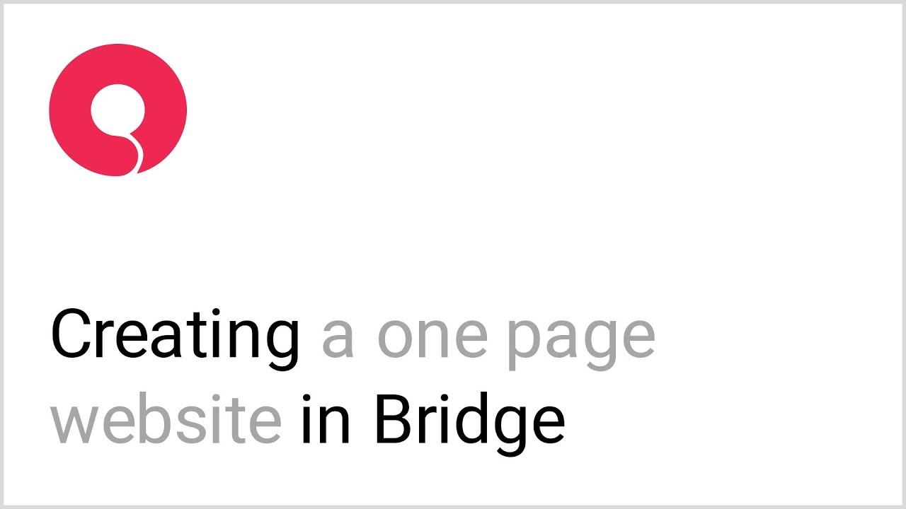 How to Build a One Page Site Using the Bridge WordPress Theme