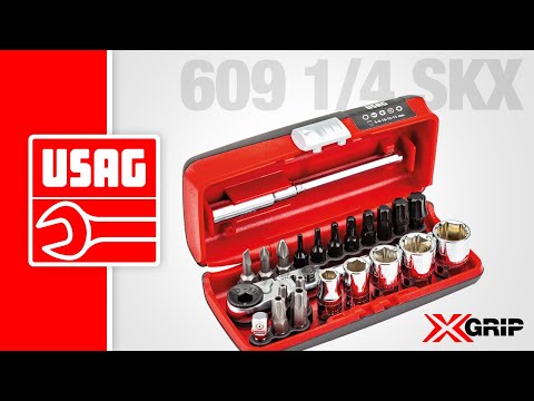 USAG 609 1/4 SKX - Assortment of sockets and bits with X-Grip profile