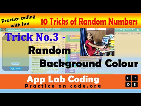 10 Tricks of Random Number Coding | Part-2 | App Lab Coding for Random Background Colour