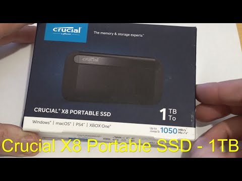 Crucial x8 Portable SSD USB3.2 gen2 1TB Quick Review and Speed Test