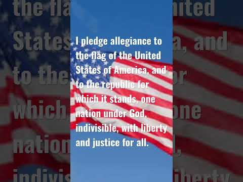 The American ๐บ๐ธ pledge of allegiance.