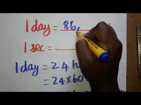 seconds to days conversion