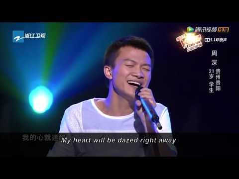 The Voice of China - Zhou Shen sings "Huan Yan" (with English subtitles)