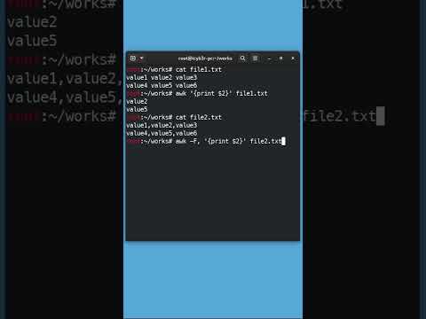 Linux Commands Quick Tip: Using 'awk' Command field separator