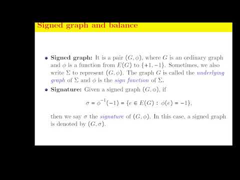 Definition of signed graph