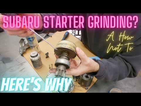 Subaru Starter Teardown, Clean-Up and Re-Grease.. Stopping the grinding once and for all
