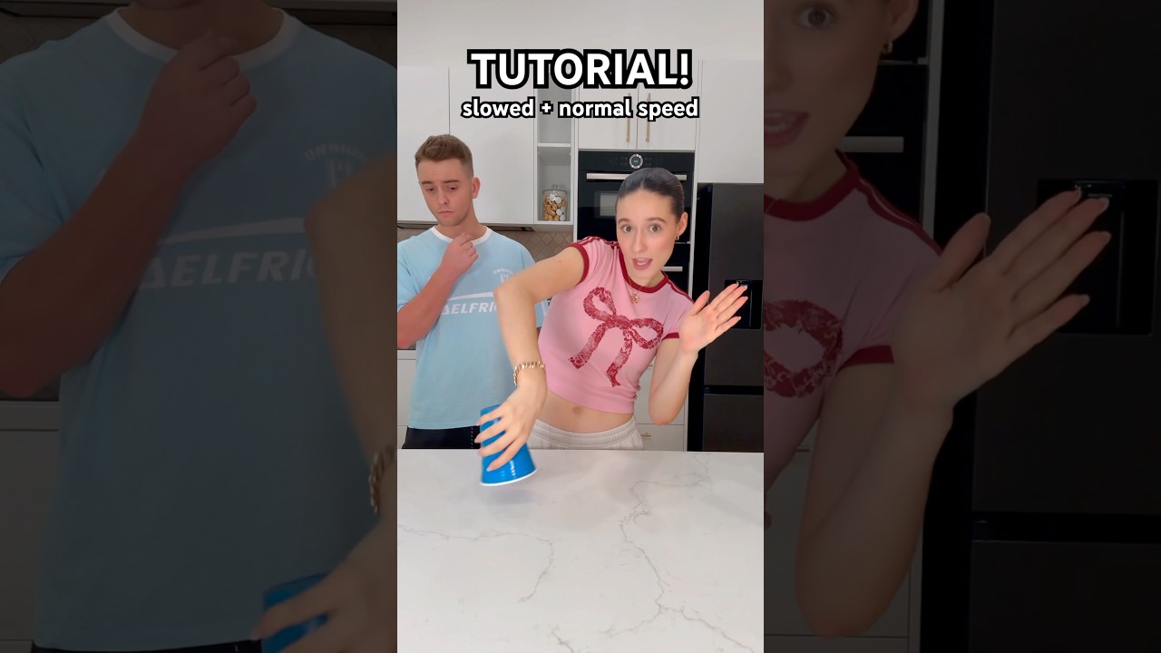 CAN YOU DO IT? 😳🤔🤣 VIRAL CUP SONG TUTORIAL? 👀 #shorts #viral #trend #tutorial