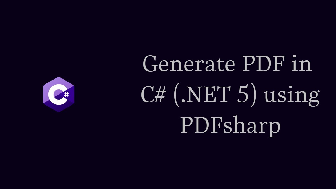 How to Generate PDF in C# (.NET) using PDFsharp