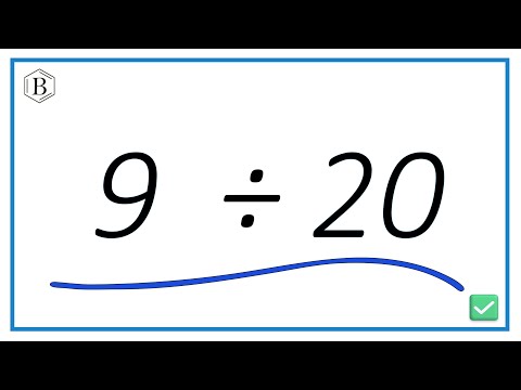 9 Divided by 20 (9 ÷ 20) Using Long Division – Step-by-Step Tutorial