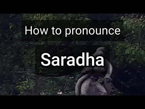 How to Pronounce Saradha