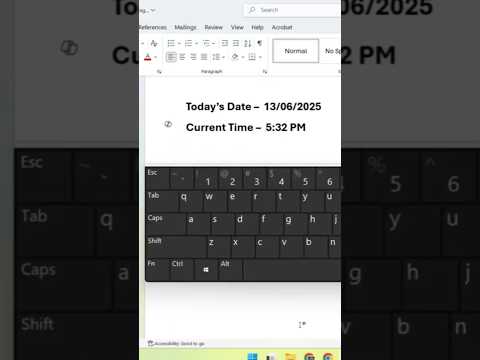 Insert Date and Time in Word in 1 Second [Shortcut Hack]