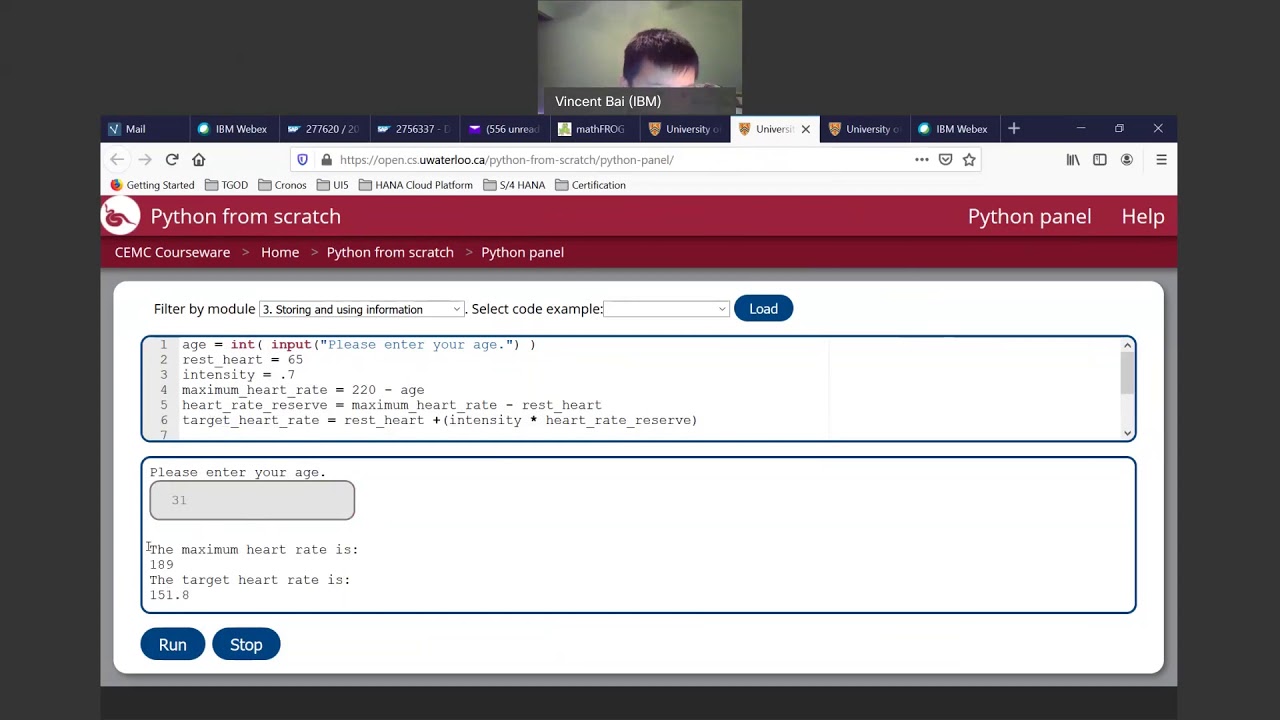 Target Heart Rate-Python