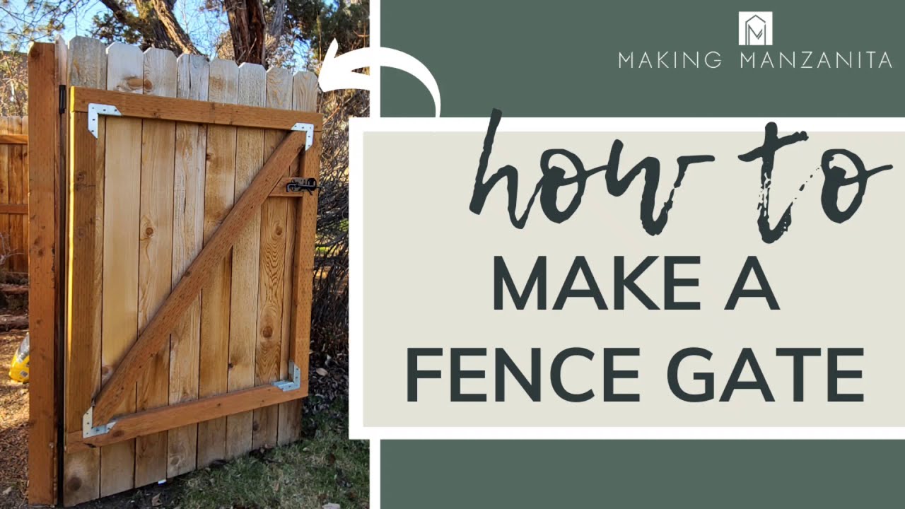 How To Make A Simple Fence Gate for a 6' Wooden Backyard Fence