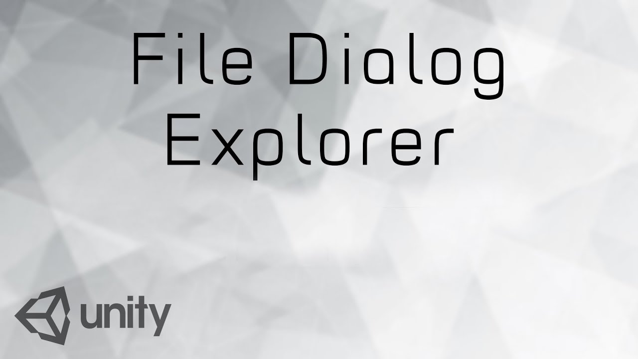 Unity 3D - File Dialog Explorer Plugin