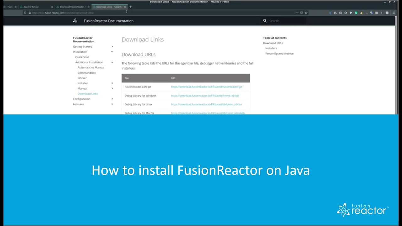 Install FusionReactor on Java