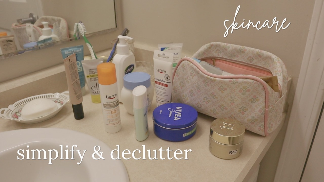 simplifying & decluttering my skincare - choosing affordable over luxury