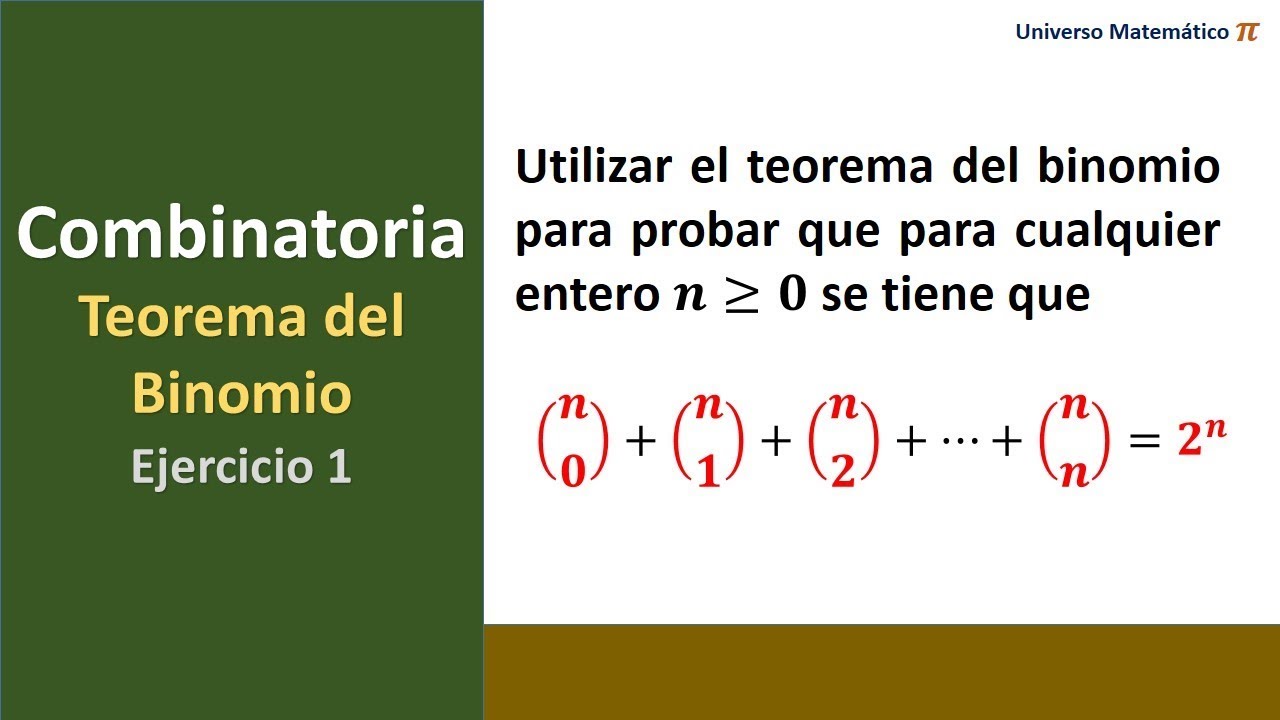 Combinatoria: Teorema del binomio | Ejercicio 1