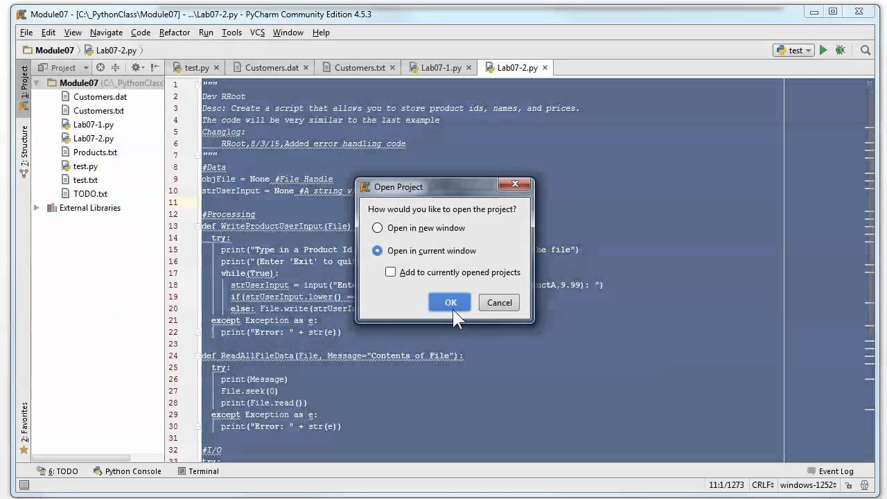 Python Module 08 04 Lab 8 1 Starter