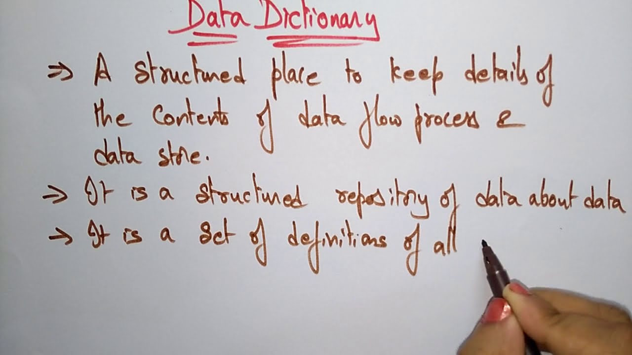 Data dictionary | Software Engineering | SE | Lec-42 | Bhanu Priya